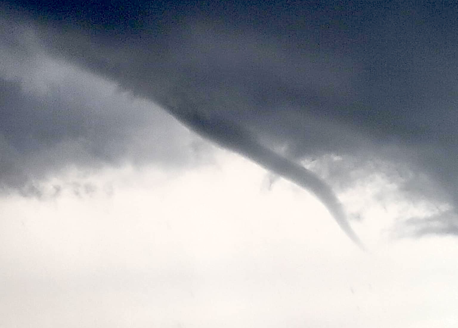 'Very, very odd': Funnel cloud surprises Kleefeld family on calm spring day - Classic107 ...